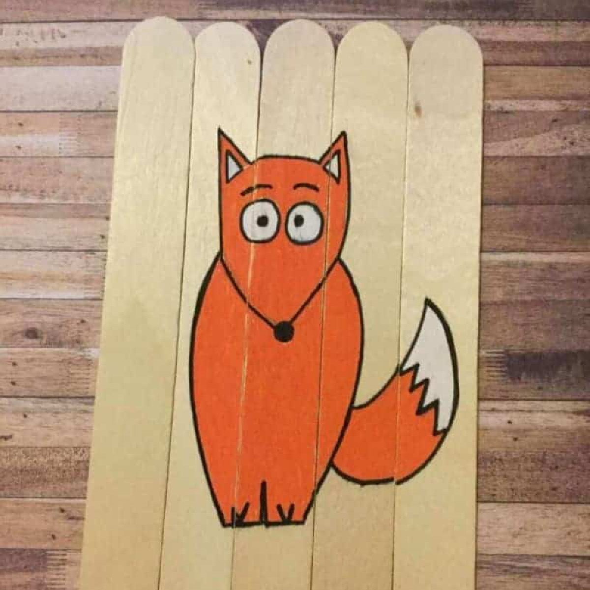 Popsicle Stick Fox Craft for Kids | The Inspiration Edit