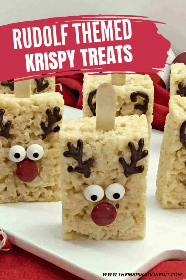 Rudolph Reindeer Rice Crispy Treats - The Inspiration Edit