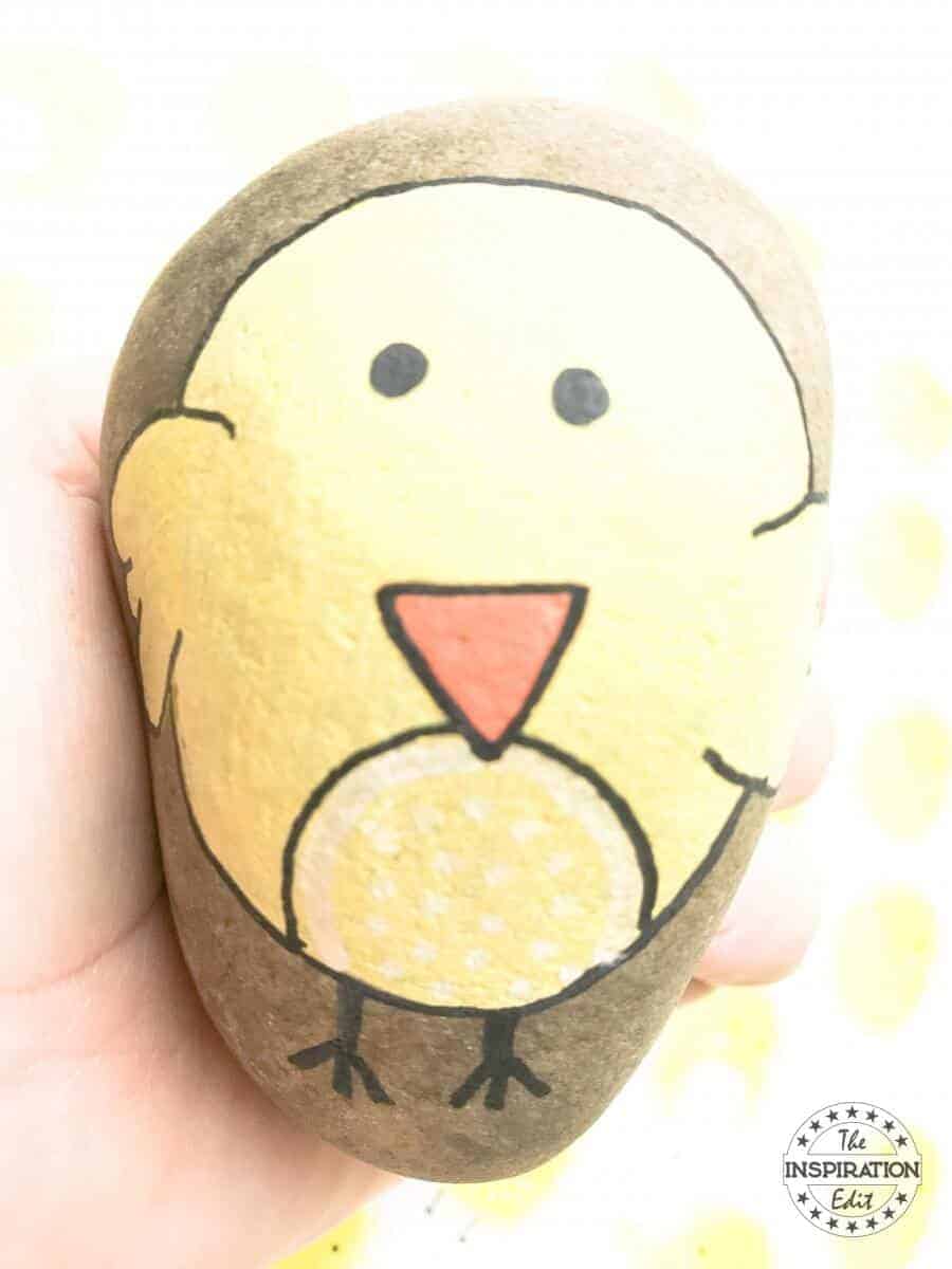 Easter Chick Rock Painting Tutorial · The Inspiration Edit