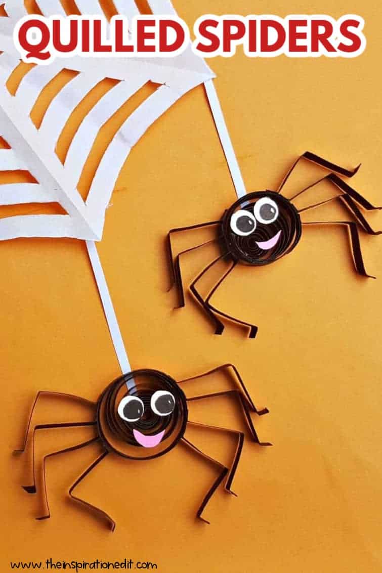 Halloween Craft Quilled Spider Project for Kids | The Inspiration Edit