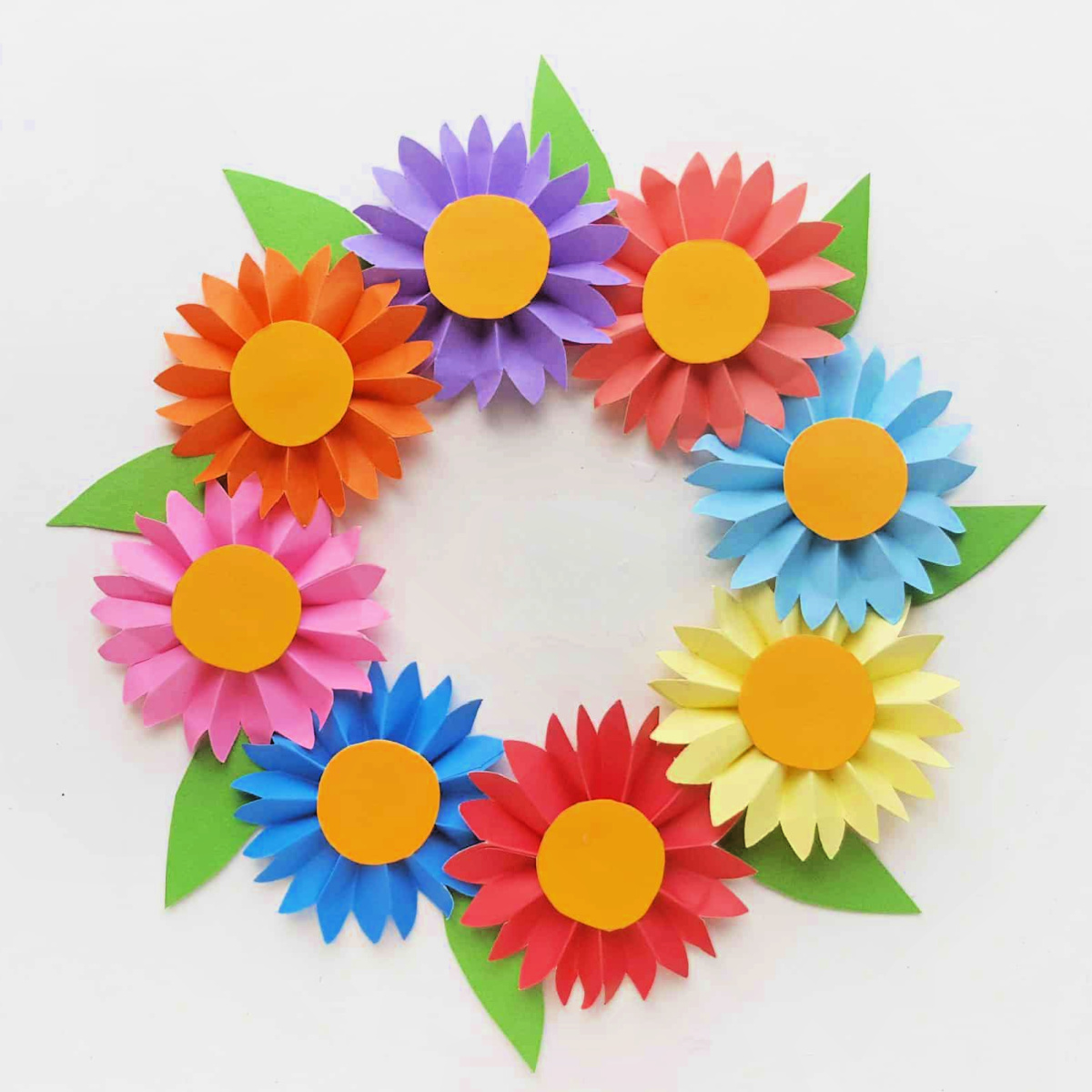 DIY Spring Flower Craft Wreath | The Inspiration Edit