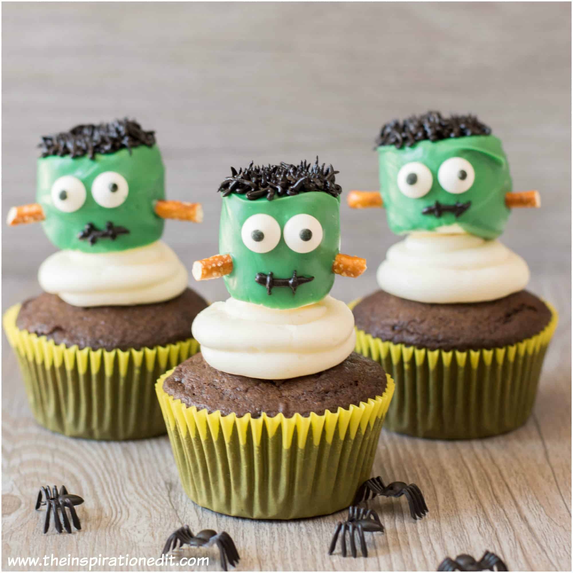 Frankenstein Cupcakes For Halloween · The Inspiration Edit