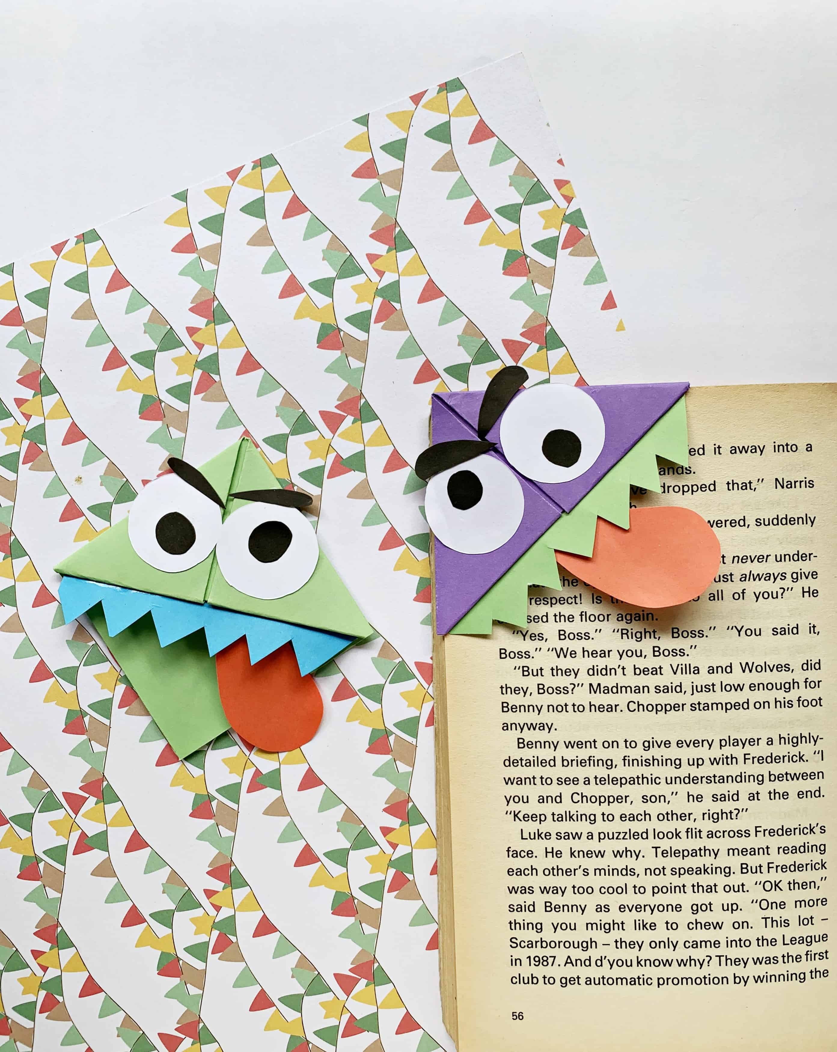 Monster Origami Corner Bookmarks Tutorial The Inspiration Edit Monster Origami Corner Bookmarks Tutorial The Inspiration Edit