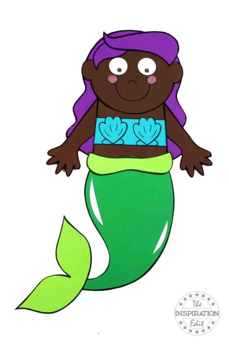 Mermaid Printable Water Painting Craft | The Inspiration Edit
