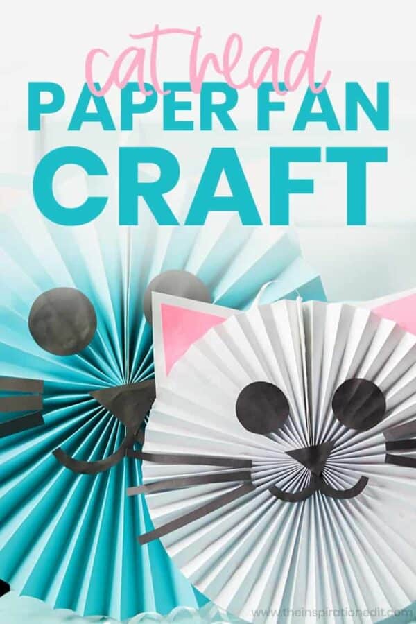 Cat Head Paper Fan Craft for Your Cat Party | The Inspiration Edit
