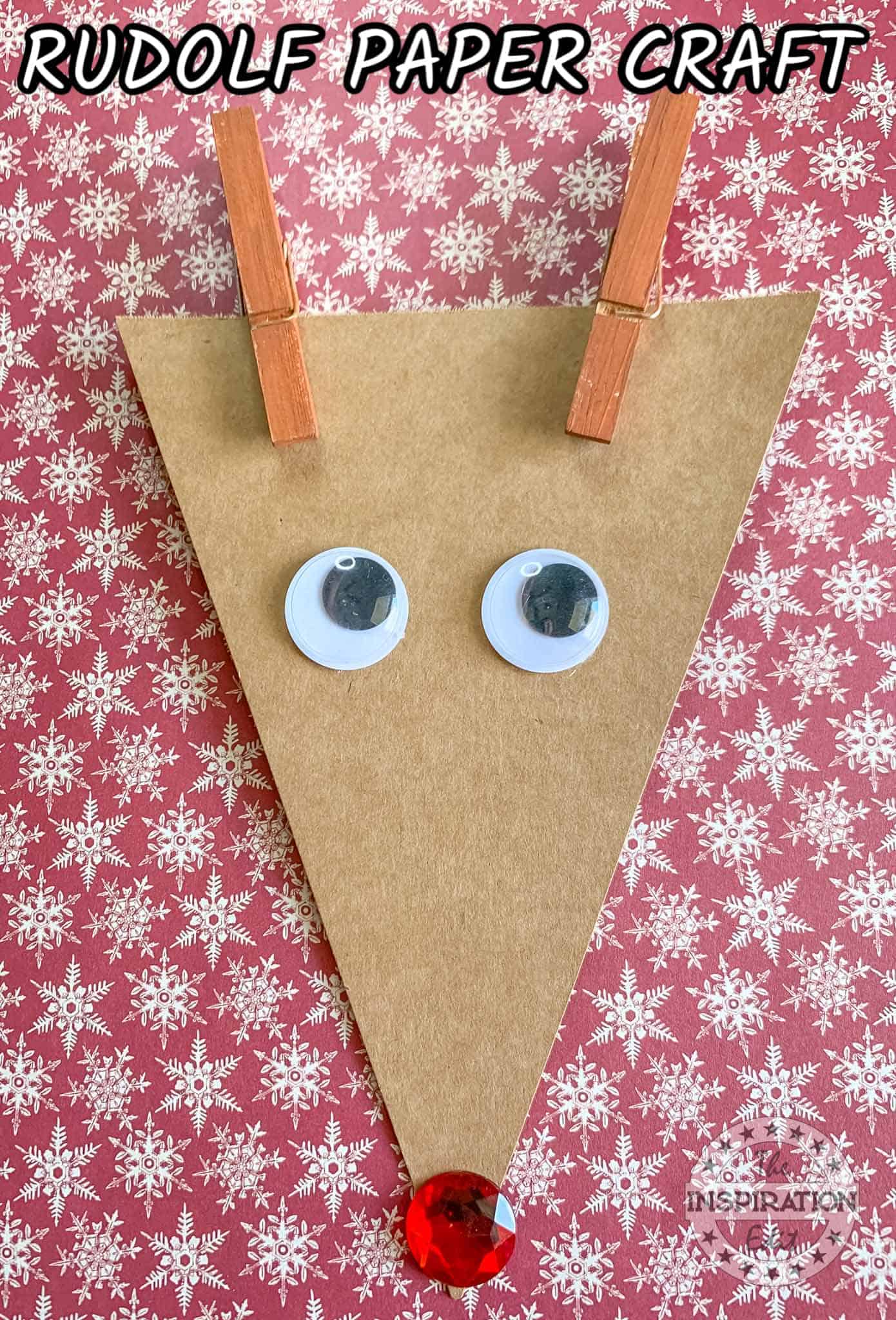 Rudolph Paper Craft for Preschool Kids · The Inspiration Edit