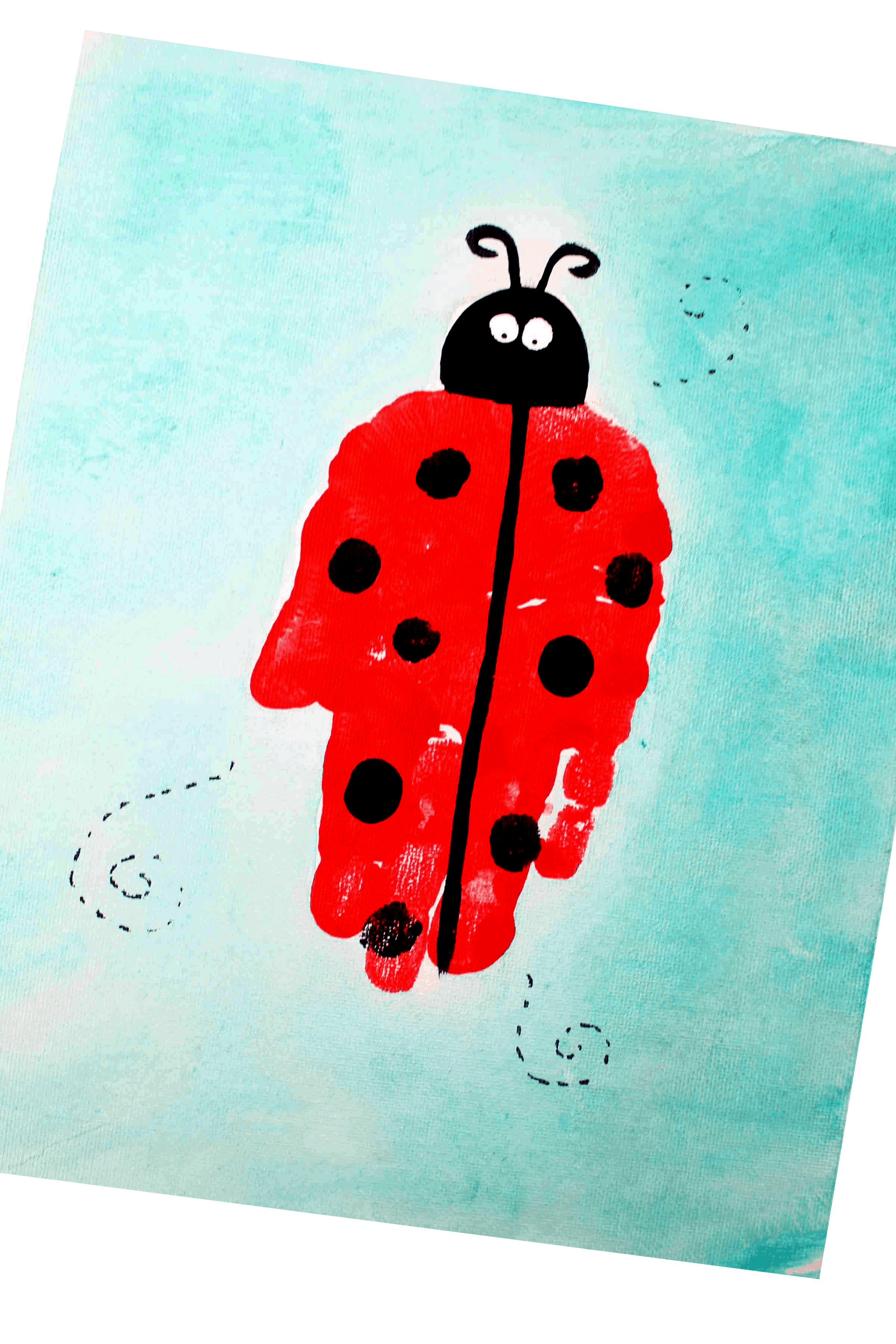 Ladybug Handprint Art For Preschool Kids · The Inspiration Edit