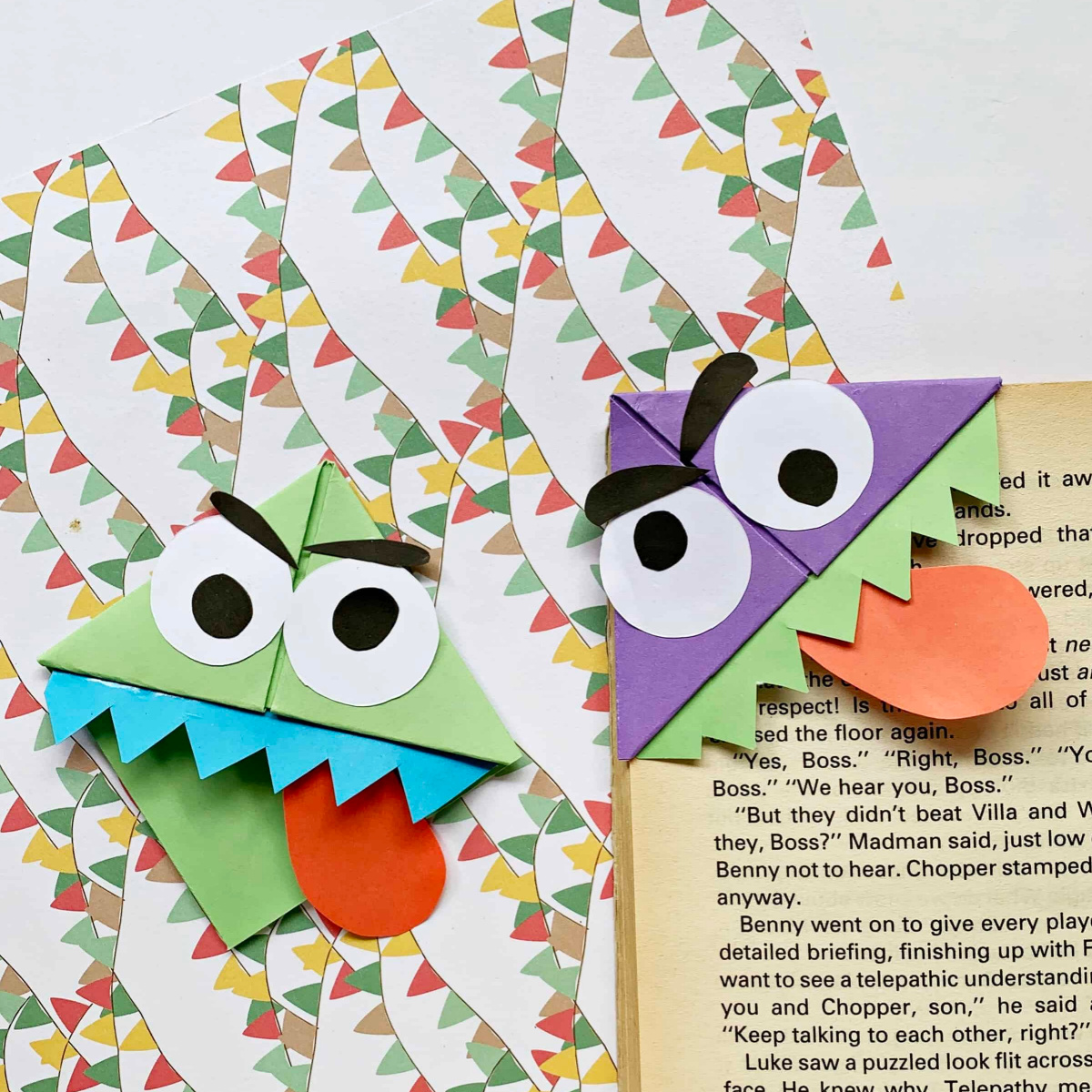 Cookie Monster Corner Bookmark Template