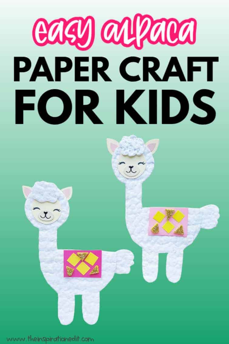 Alpaca Paper Craft for Kids | The Inspiration Edit