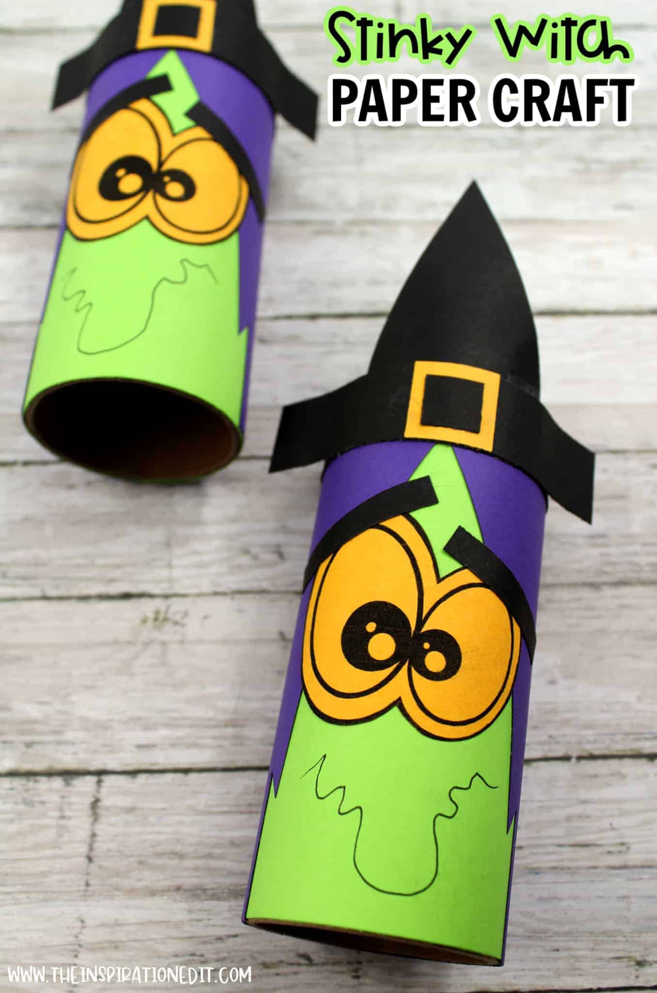 Halloween Toilet Paper Roll Witch for Preschoolers - The Inspiration Edit