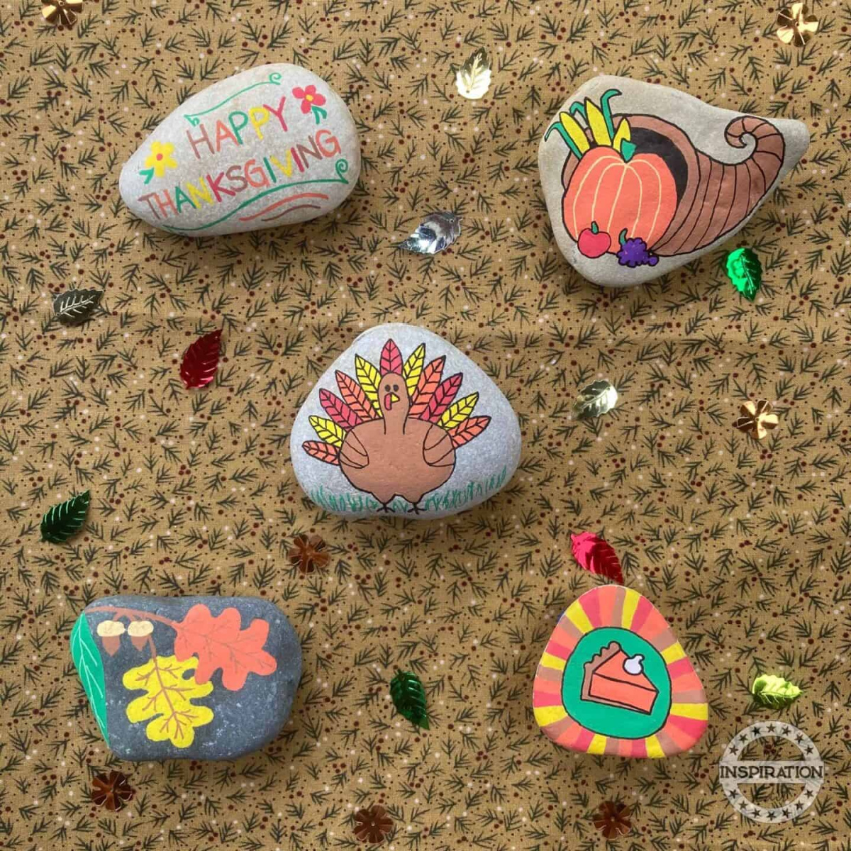 Easy Thanksgiving Painted Rocks Idea | The Inspiration Edit