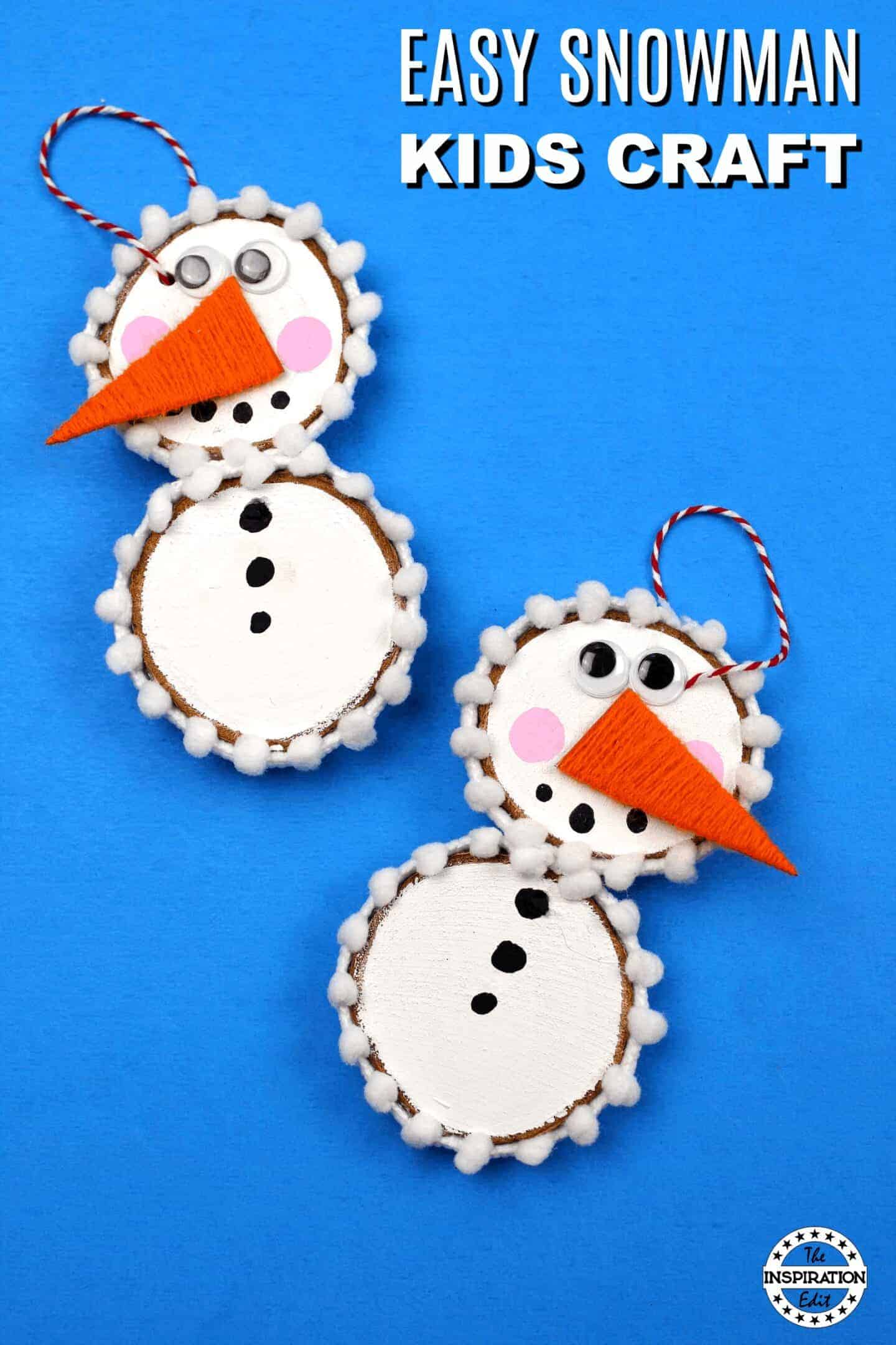 Easy Snowman Craft for Kids · The Inspiration Edit