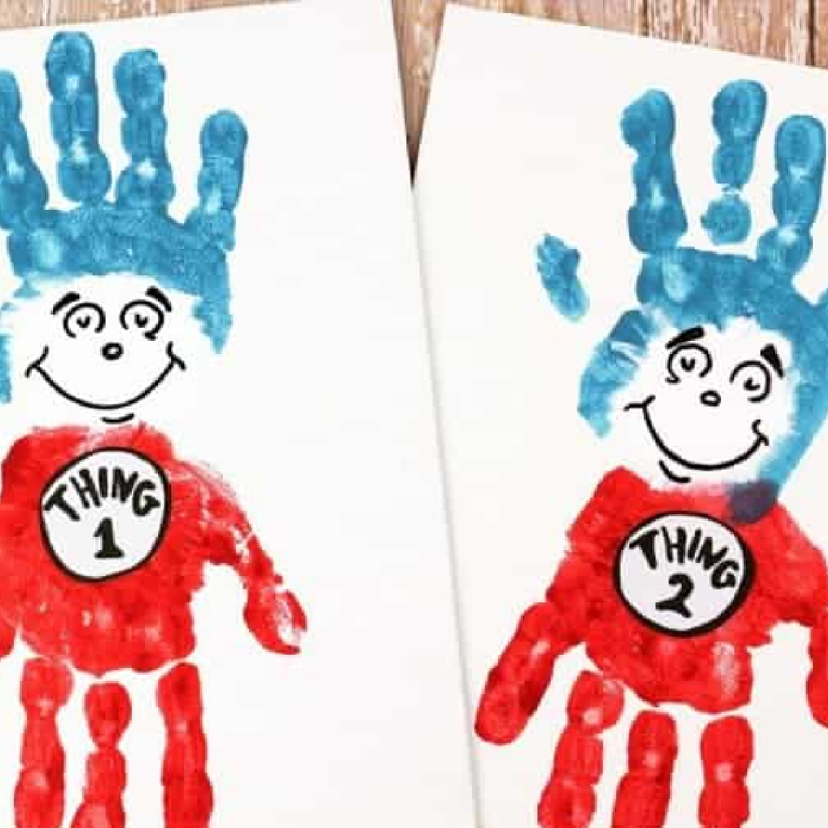 Thing 1 and Thing 2 Handprint Canvas | The Inspiration Edit