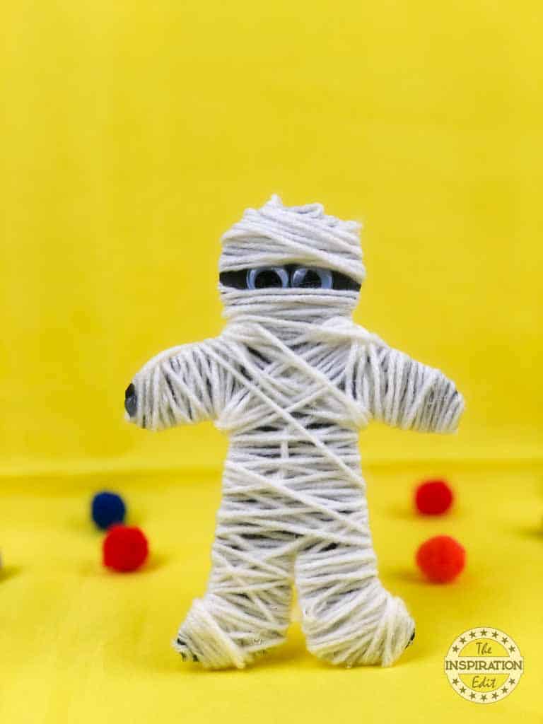 String Mummy Halloween Art for Kids · The Inspiration Edit