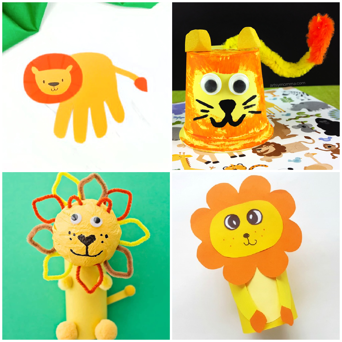 Ribbon Lion Puppet Craft Lion Crafts For Kids Easy