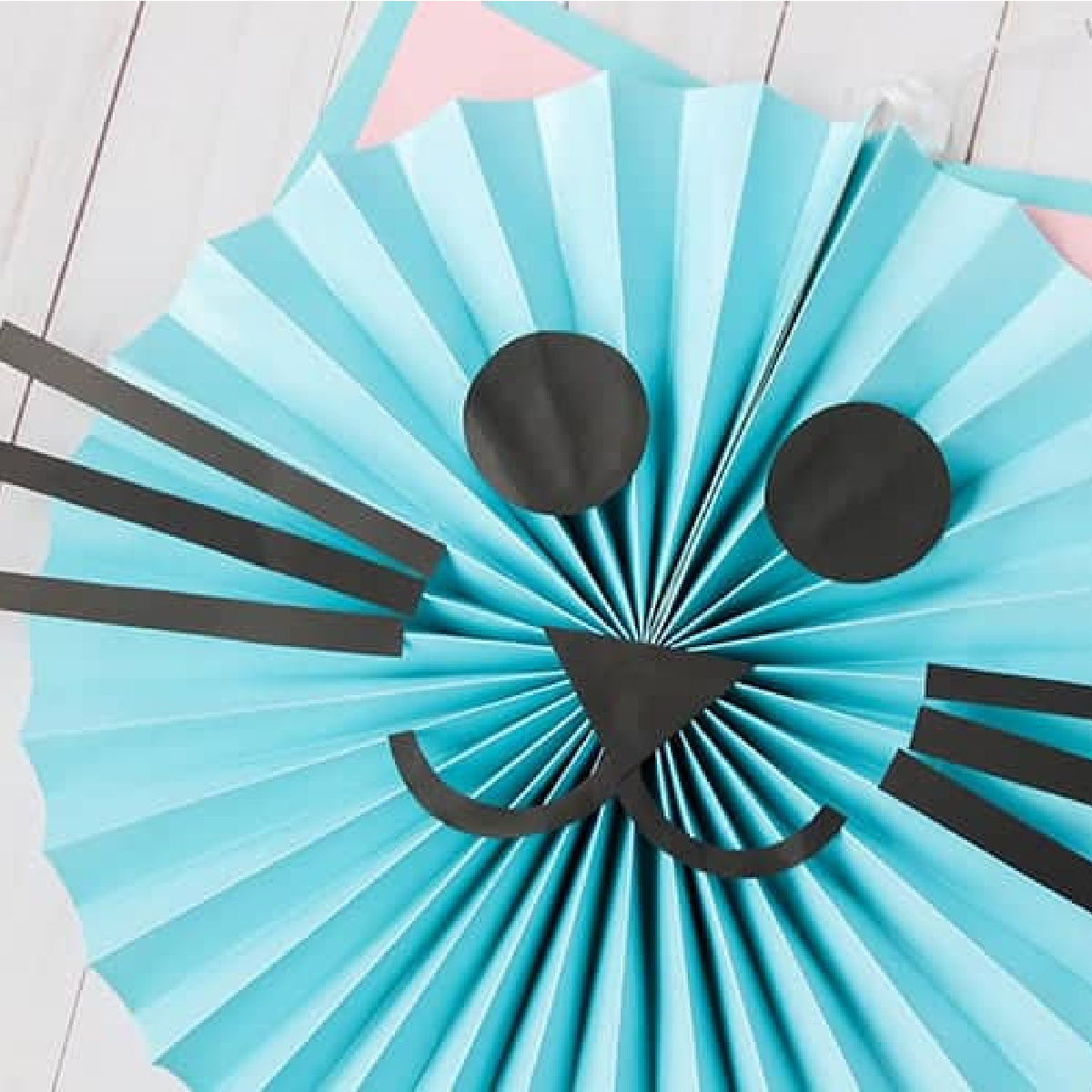 Cat Head Paper Fan Craft for Your Cat Party | The Inspiration Edit